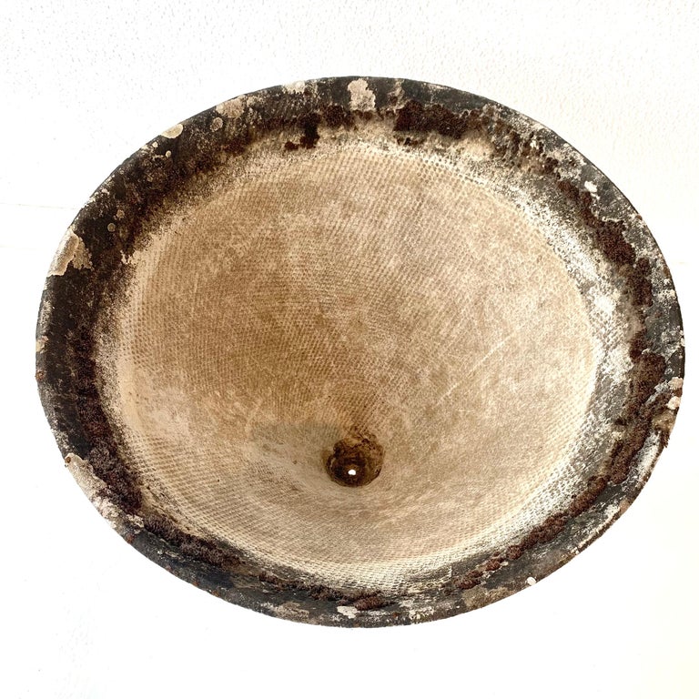 Willy Guhl Concrete Cone Planter on Iron Stand at 1stDibs