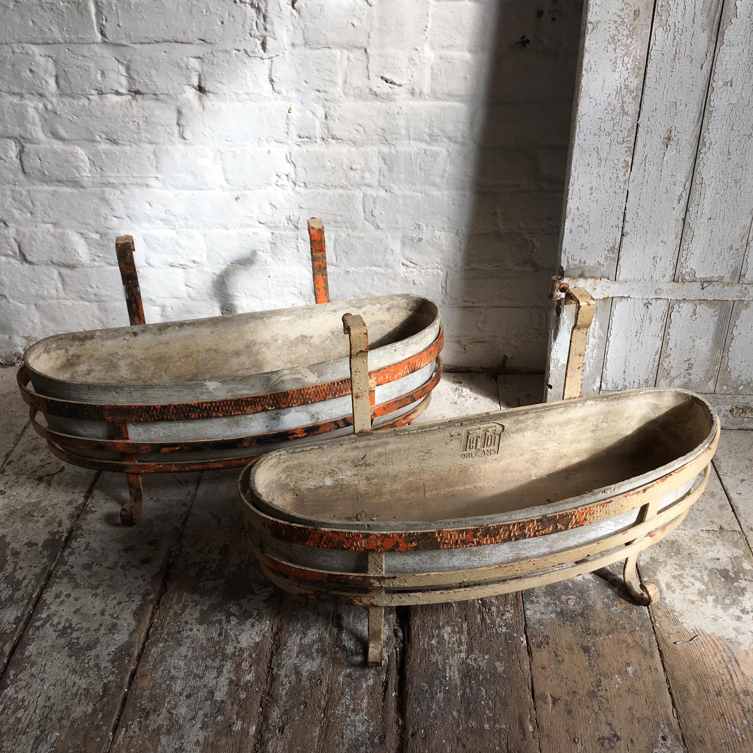 Willy Guhl Iron Framed Window Box Planters at 1stDibs