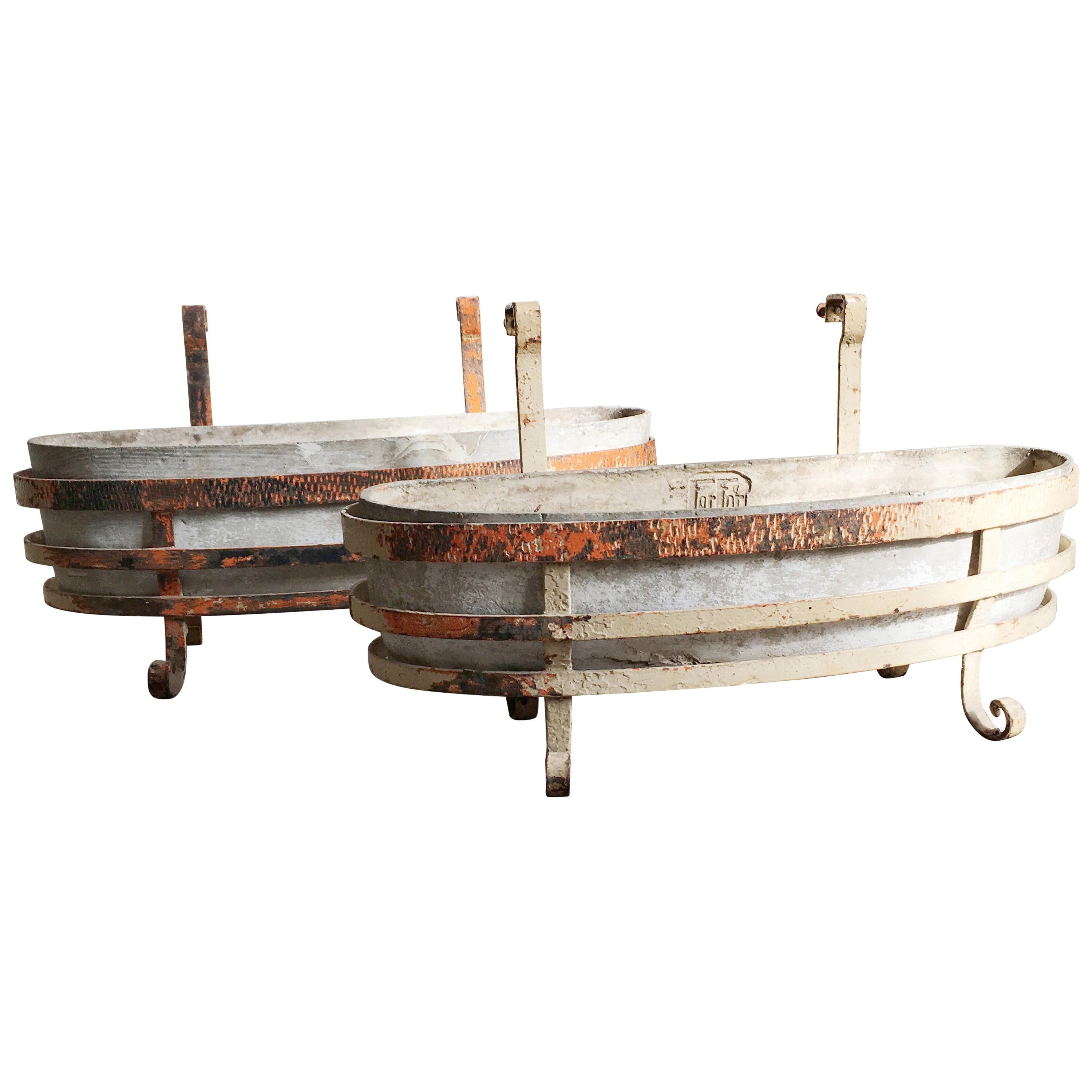 Willy Guhl Iron Framed Window Box Planters at 1stDibs