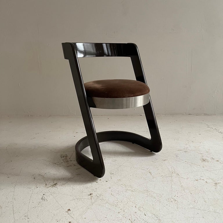 Willy Rizzo Arm Side Chair, Italy 1976 at 1stDibs