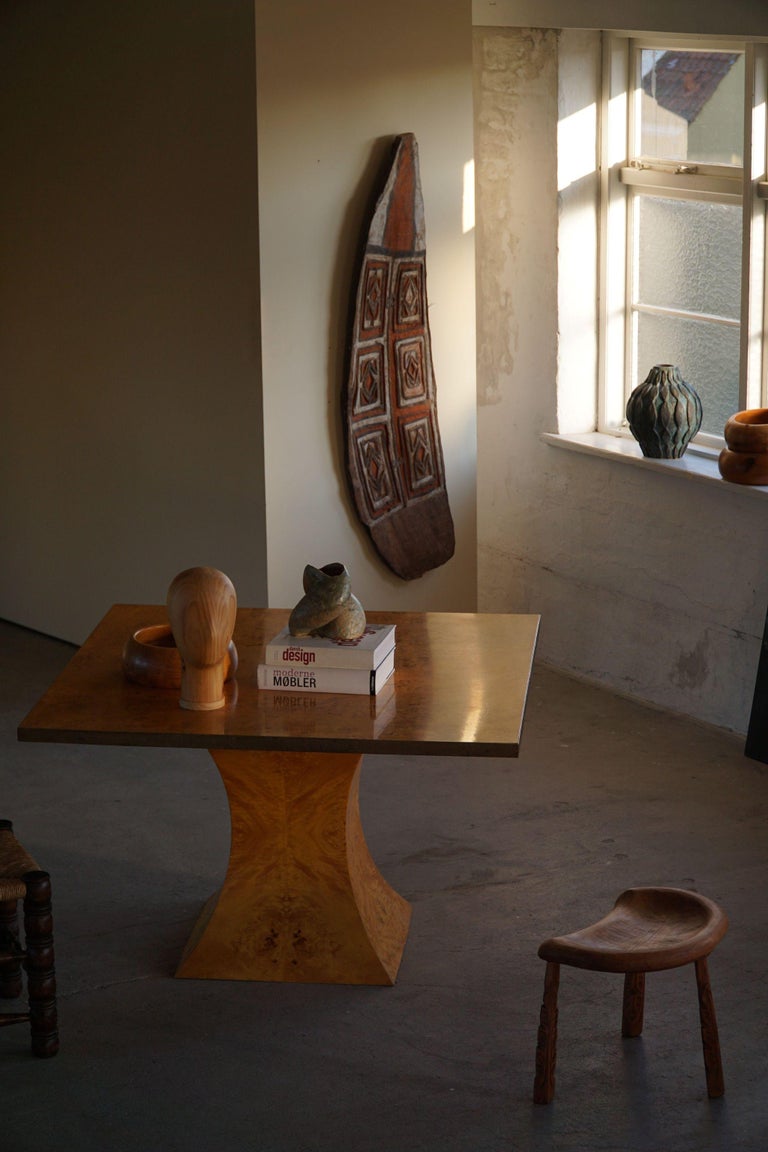 Willy Rizzo Dining Table in Burl and Brass, "Savage", Italian Modern ...