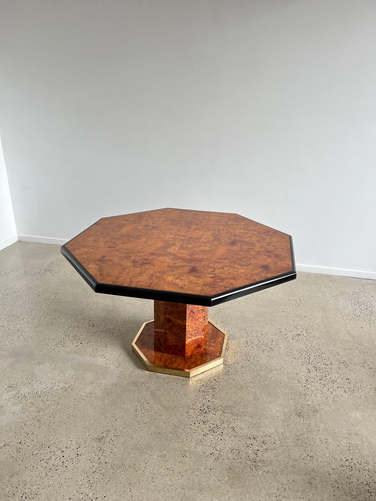 Willy Rizzo for Mario Sabot Octagonal Dining Table For Sale at 1stDibs