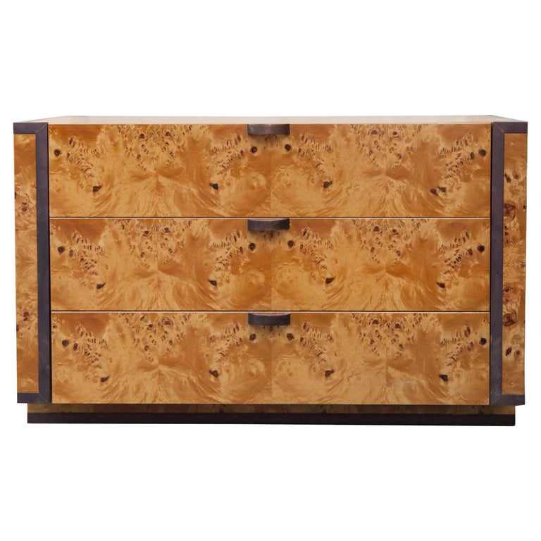 Willy Rizzo Style Burl Wood Dresser at 1stDibs | willy dresser