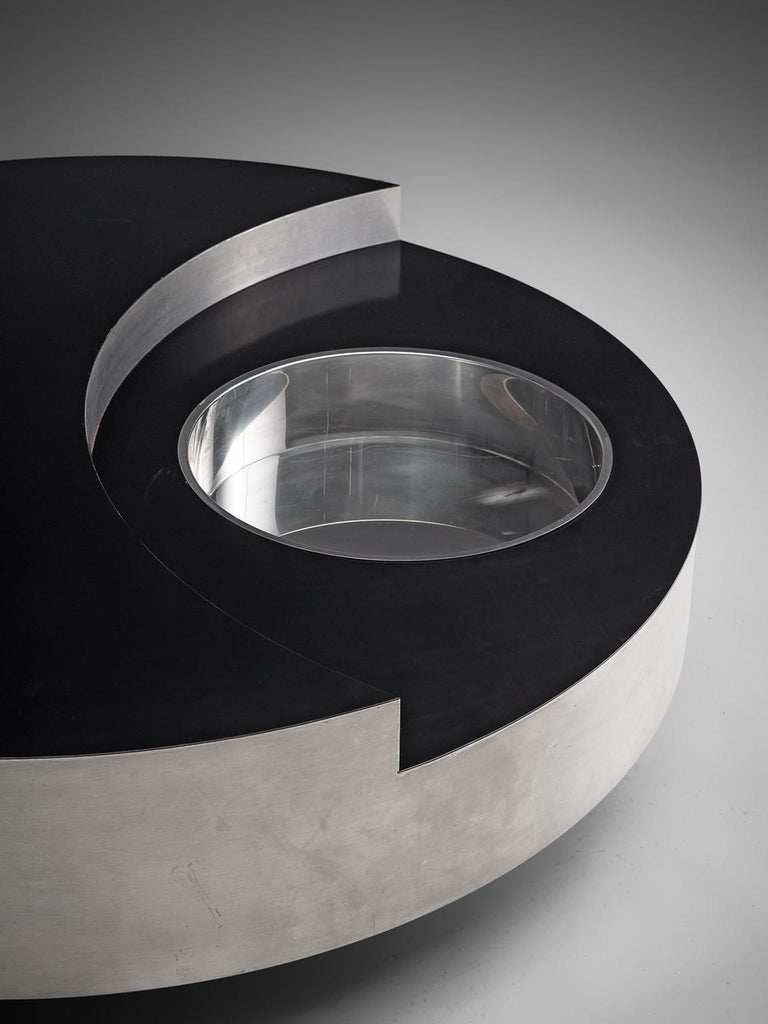 Willy Rizzo 'Trg' Revolving Cocktail Table For Sale at 1stDibs