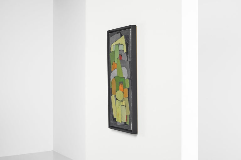 Willy Zuber Oil on Canvas Abstract Painting, Switzerland, 1961 For Sale ...