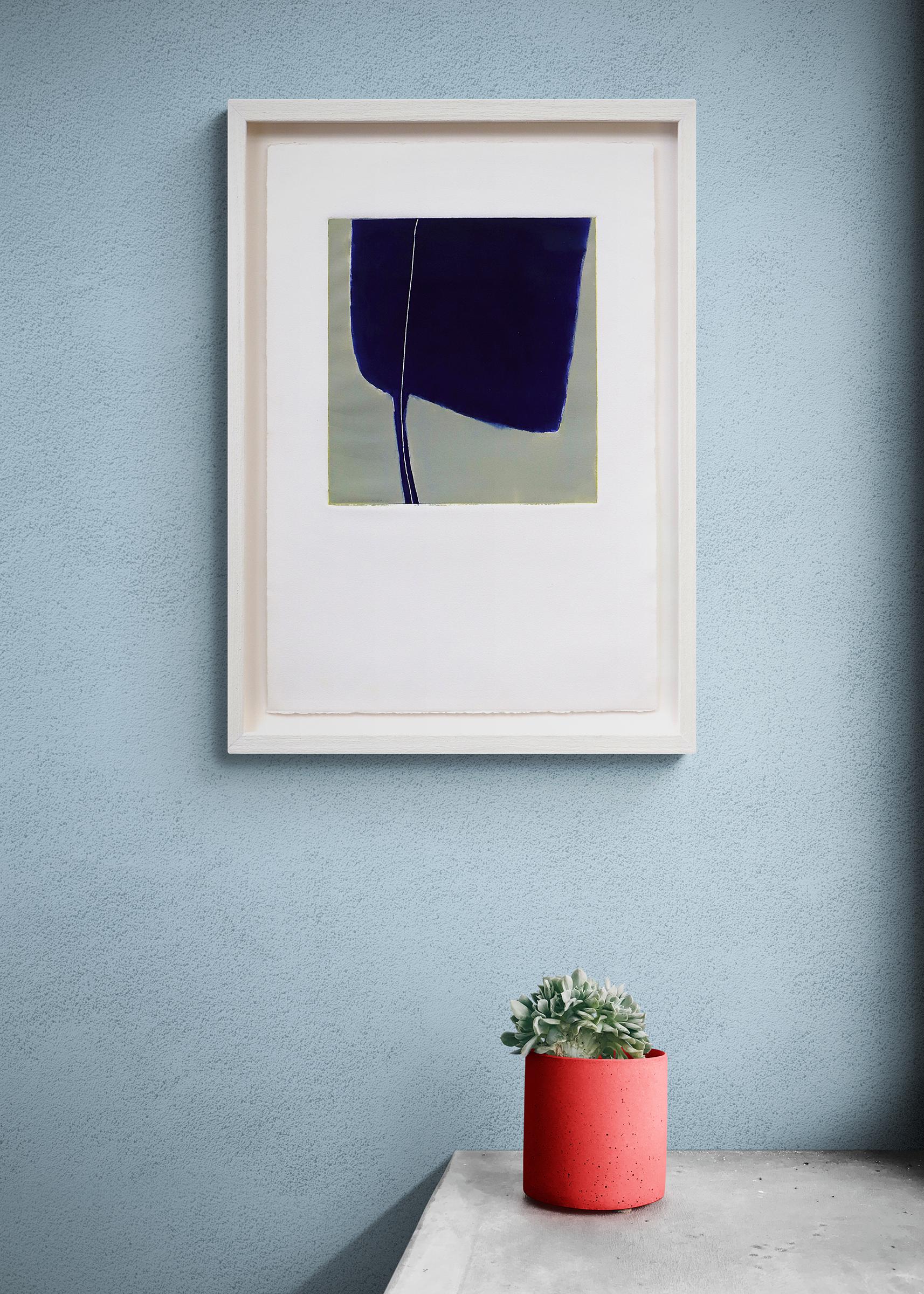Wilma Fiori - Original Late Twentieth Century Abstract Blue and Grey ...
