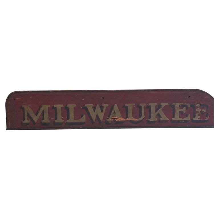 Wilwaukee Painted Sign, 19th C American at 1stDibs