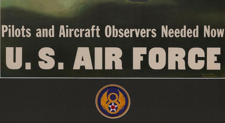 U.S. Air Force Vintage Recruitment Poster "Win Your Wings," 1952 at 1stDibs