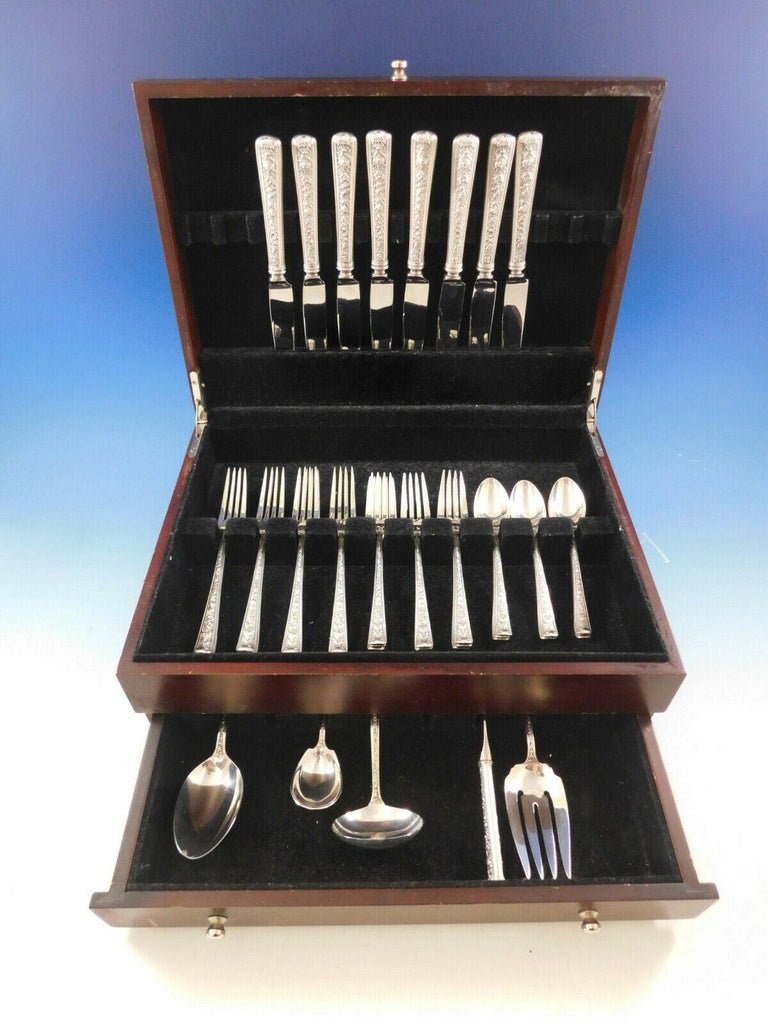 Windsor Rose by Watson Sterling Silver Flatware for 8 Set Service 37 ...