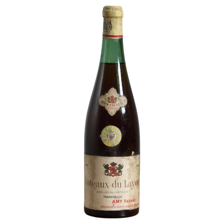 Wine Bottle, Coteaux Du Layon, 1947 For Sale at 1stDibs