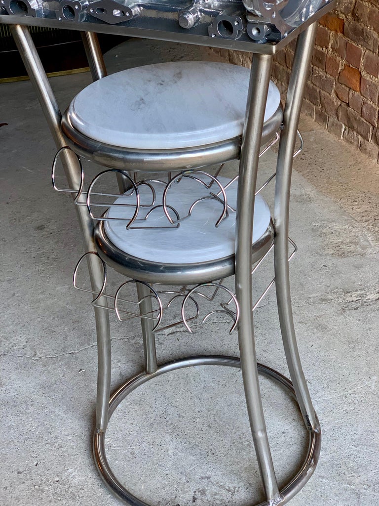 Wine Rack Twenty Bottles V8 Engine Block Steampunk Chromed Unique at ...