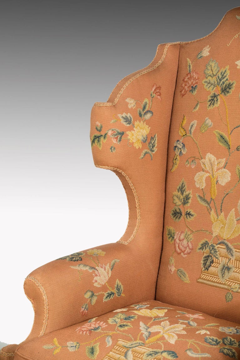 Early 20th Century Wing Chair of William and Mary Design at 1stDibs