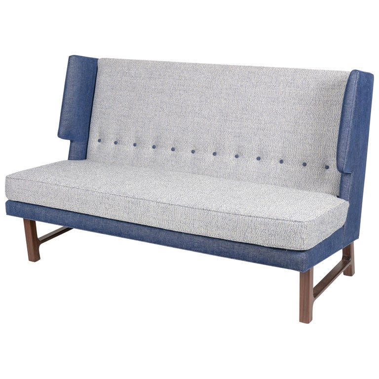 Mid Century Style Wing Settee by Lost City Arts For Sale at 1stDibs ...