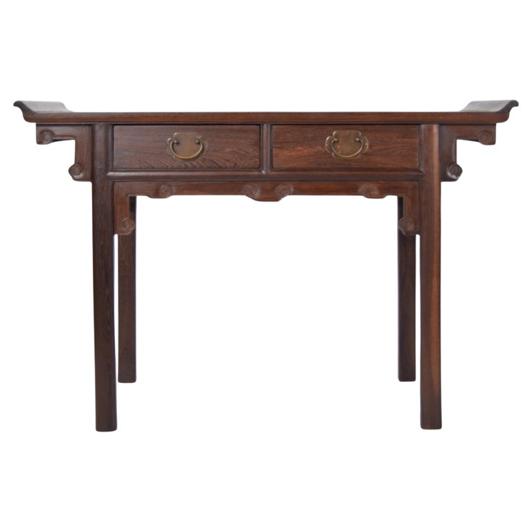 Wing Top Chinese Alter Table in Wenge For Sale at 1stDibs