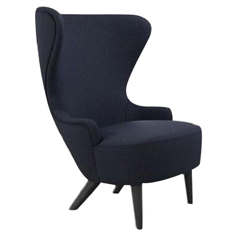 Wingback Micro Chair Black Oak Leg Micro Boucle 0505 For Sale at 1stDibs