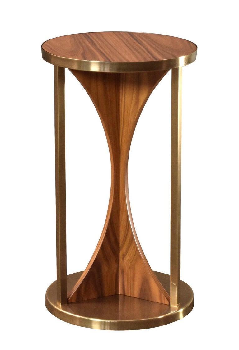 "Wings" Contemporary Wood and Metal Side Table - Immediate Delivery For ...