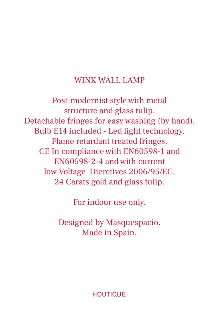 Wink Wall Lamp Large by Houtique, Yellow For Sale at 1stDibs