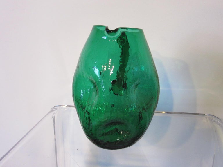 Winslow Anderson Green Crackle Glass Pitcher by Blenko at 1stDibs ...