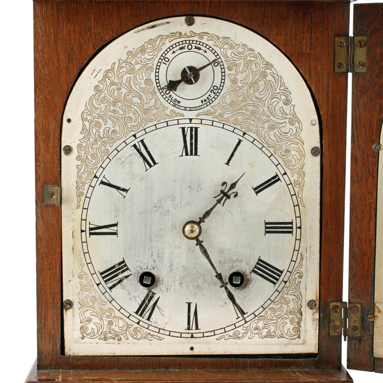 19thc Century German Winterhalder and Hofmeier Oak Cased Mantel Clock ...