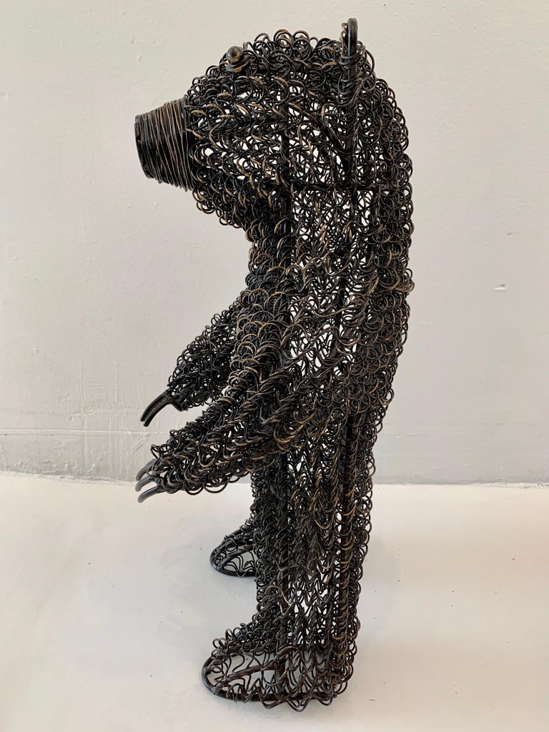 Wire Bear Sculpture at 1stDibs | bear wire sculpture, bear on a wire ...