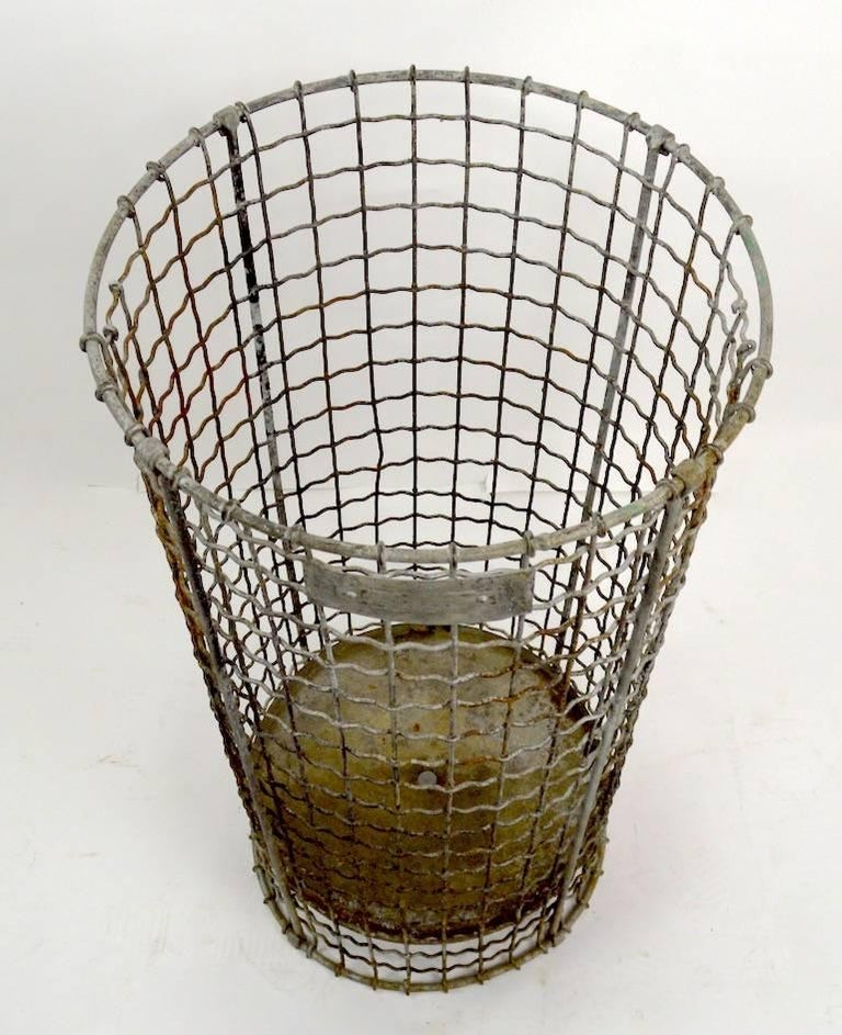 Wire Trash Can by Norwich Wire Works at 1stDibs