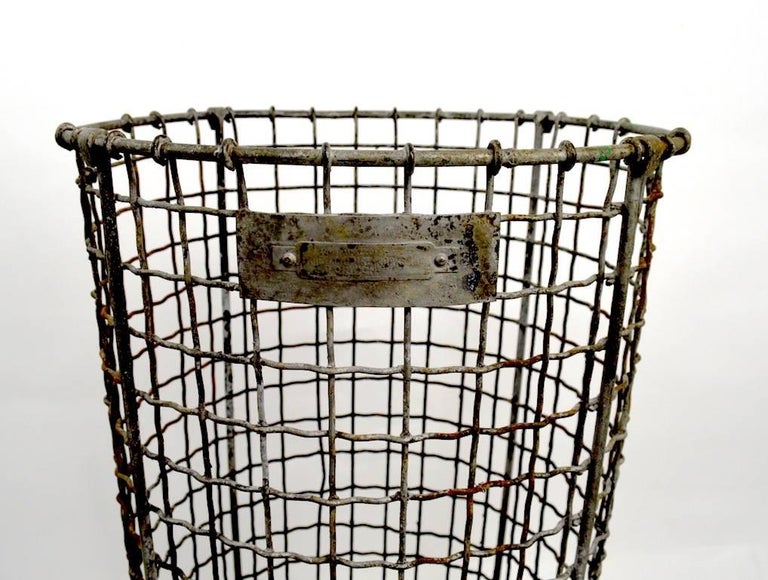 Wire Trash Can by Norwich Wire Works at 1stDibs