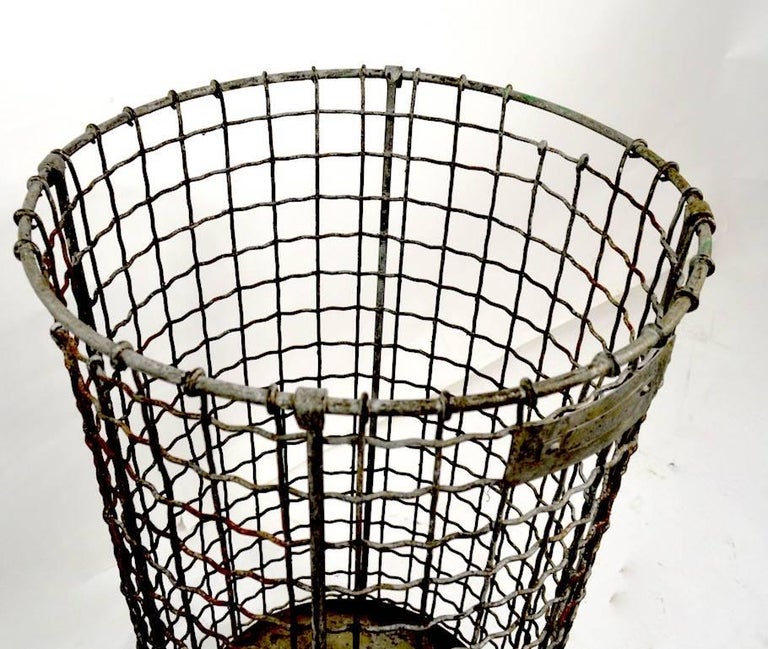 Wire Trash Can by Norwich Wire Works at 1stDibs