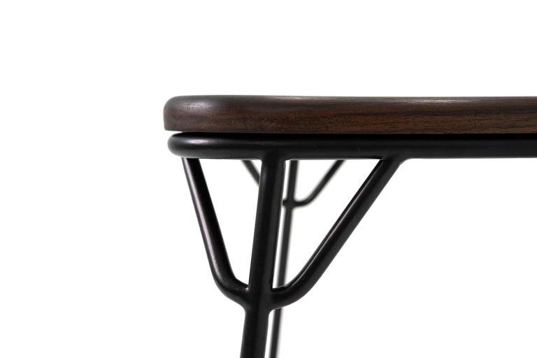 Wired Bench, Minimal Handcrafted Three-Person Bench in Walnut and Black ...