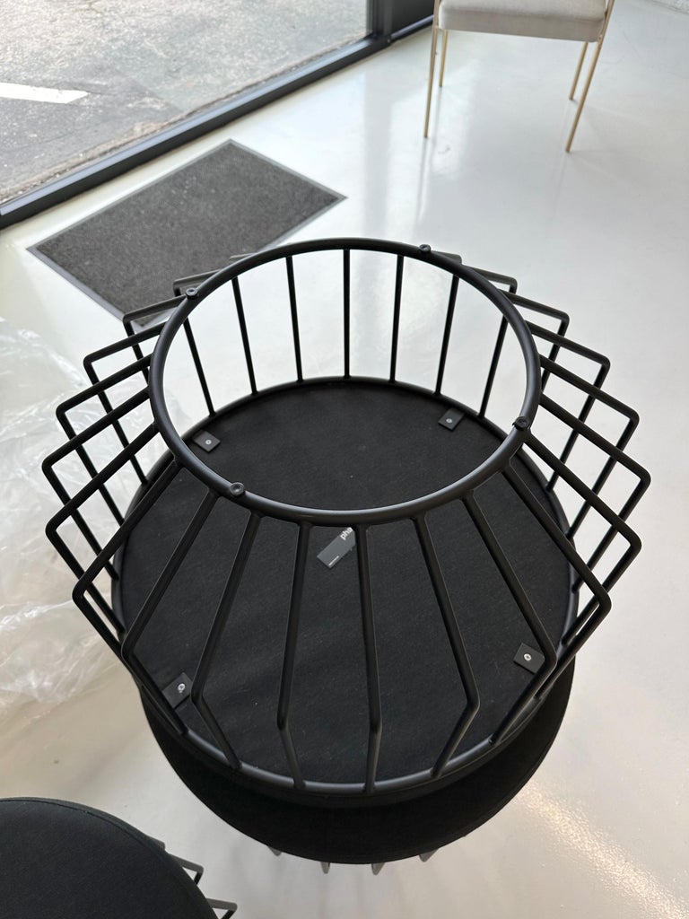 Wired Ottoman, by Phase Design, Flat Black and Kvadrat Remix Fabric For ...