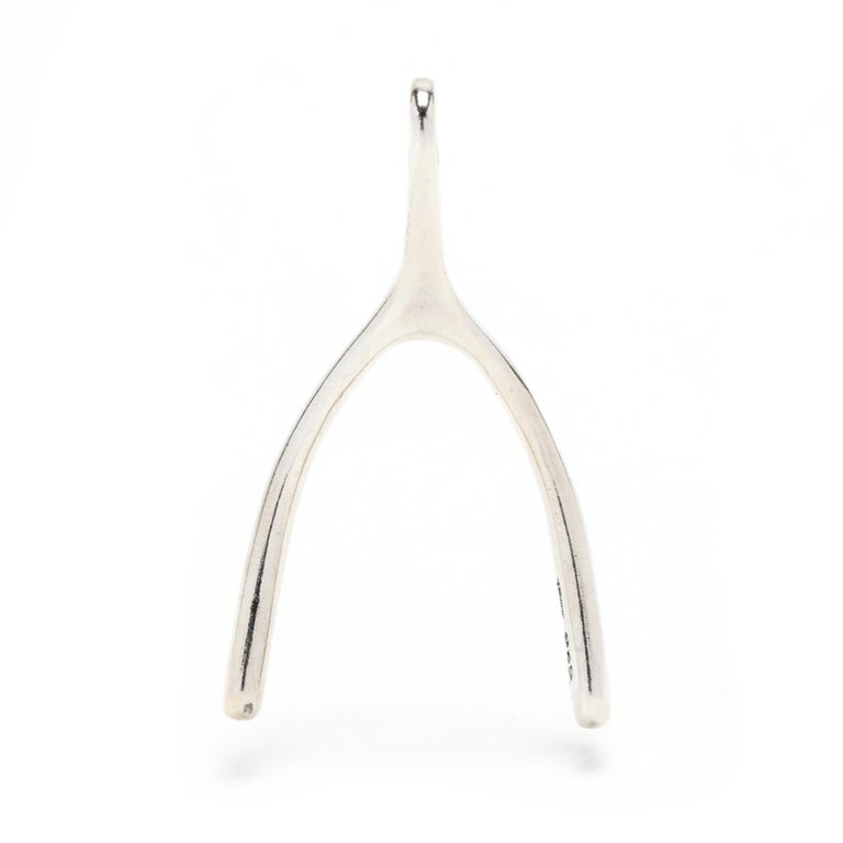 Wish Bone Pendant, Sterling Silver, Bone Pendant, Mexican For Sale at ...