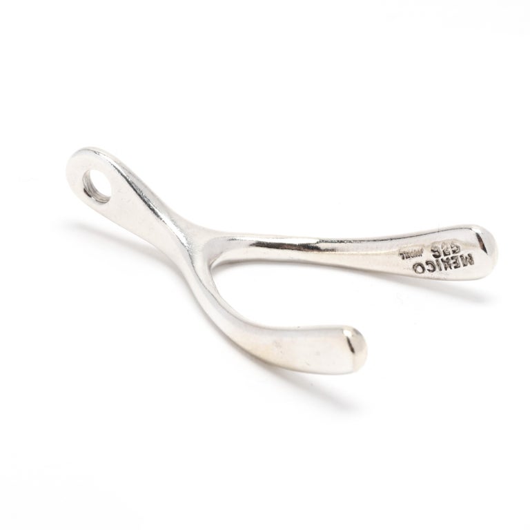 Wish Bone Pendant, Sterling Silver, Bone Pendant, Mexican For Sale at ...