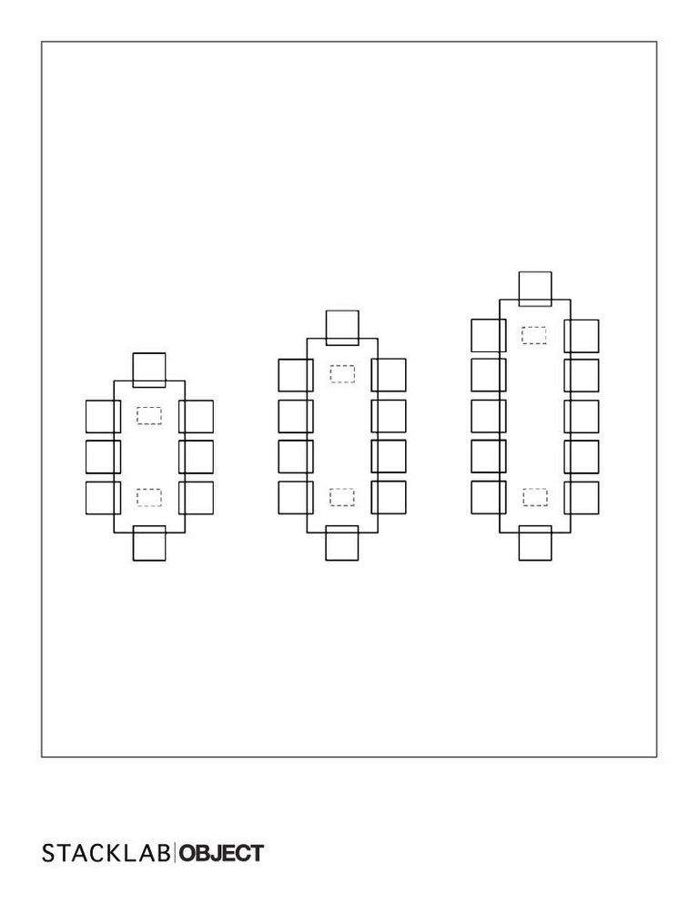 Stacklab Wishbone - 10 Seat, Dining Table, ECC and Cast-Metal For Sale ...