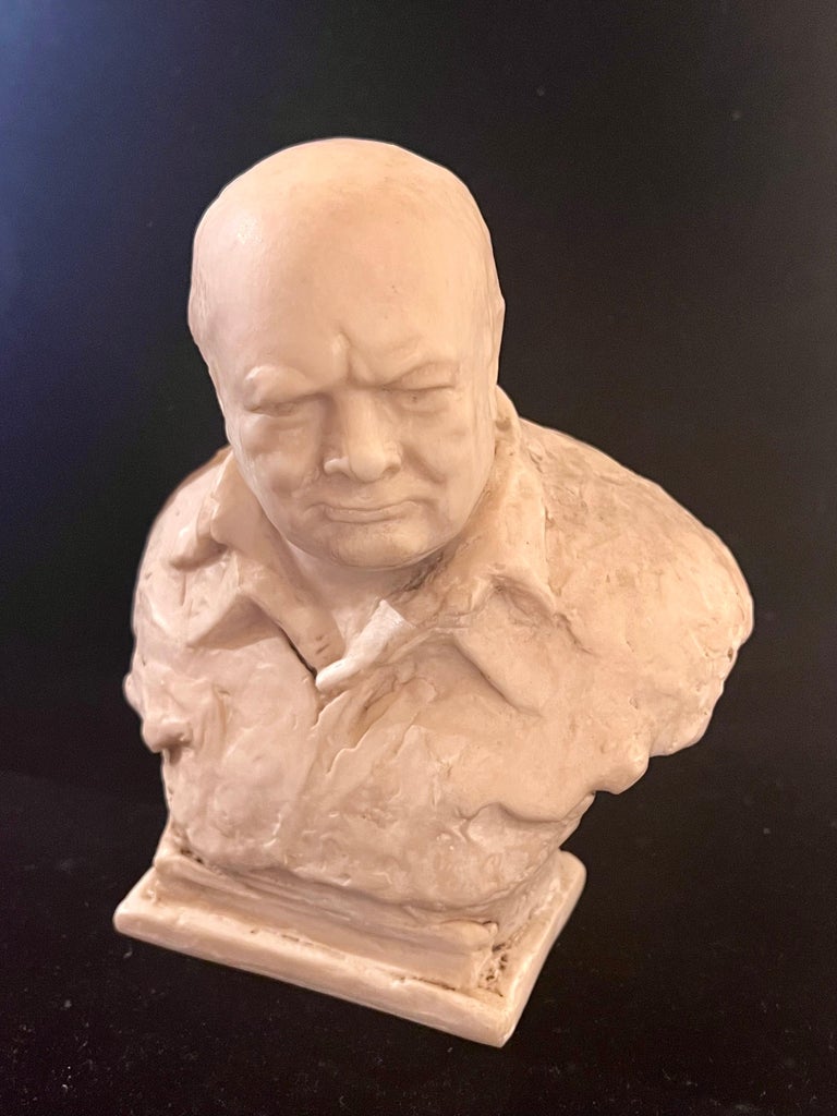 Wiston Churchill Reproduction Resin Sculpture by Oscar Nemon, 1960s For ...