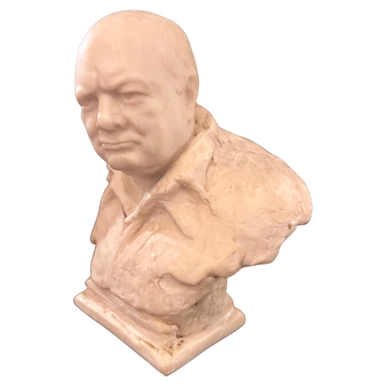 Wiston Churchill Reproduction Resin Sculpture by Oscar Nemon, 1960s For ...