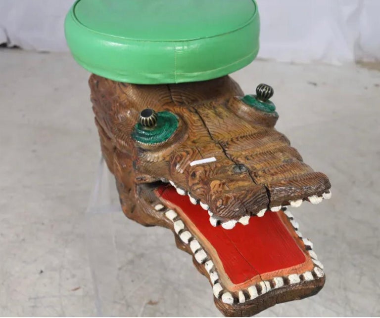 Witco Decor Tropical Tiki Glam Alligator Bench, Stool, Polychrome ...