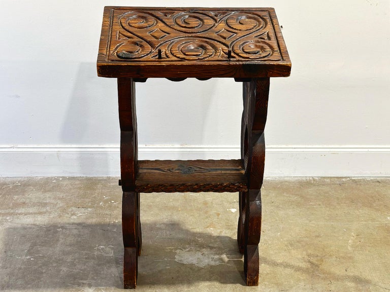 Witco Lectern - Vintage Tiki Modern Podium Stand - Organic Carved Wood ...