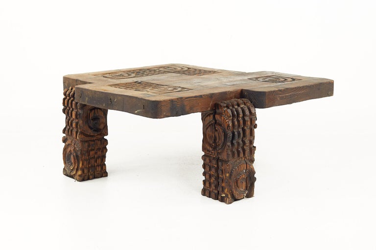 Witco Mid Century Tiki Side Table at 1stDibs