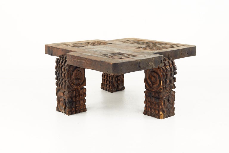 Witco Mid Century Tiki Side Table at 1stDibs