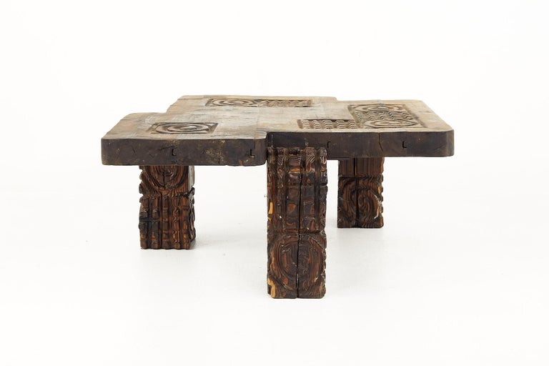 Witco Mid Century Tiki Side Table at 1stDibs