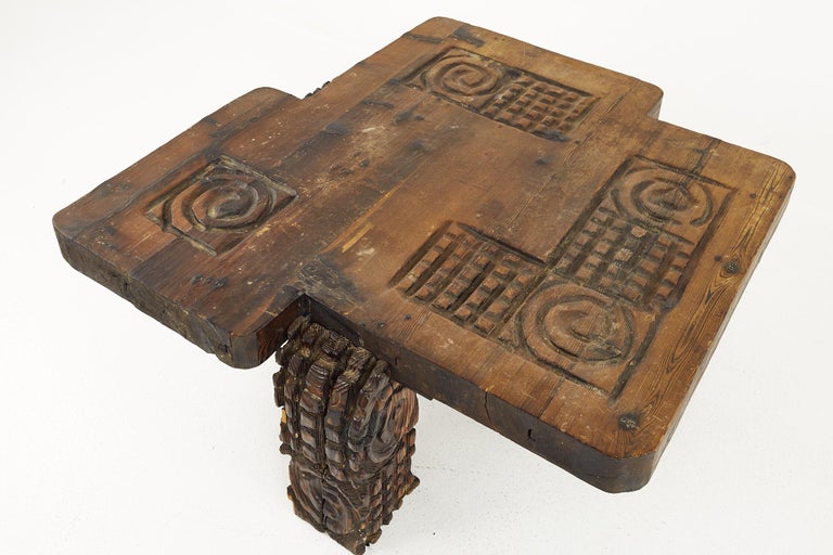 Witco Mid Century Tiki Side Table at 1stDibs