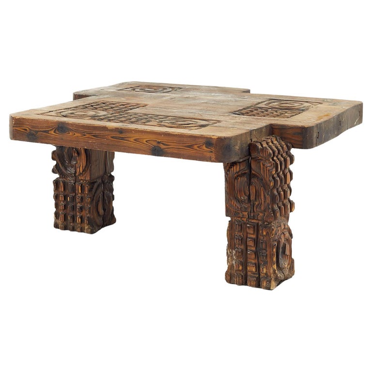 Witco Mid Century Tiki Side Table at 1stDibs