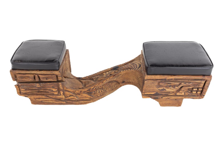 Witco Mid Century Tiki Style Bench Sold 05/09/22 at 1stDibs