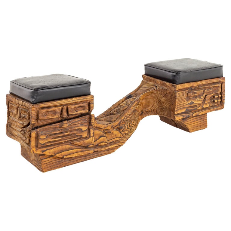 Witco Mid Century Tiki Style Bench Sold 05/09/22 at 1stDibs