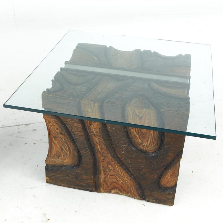 Witco Style Brutalist Mid-Century Side Tables, Pair For Sale at 1stDibs