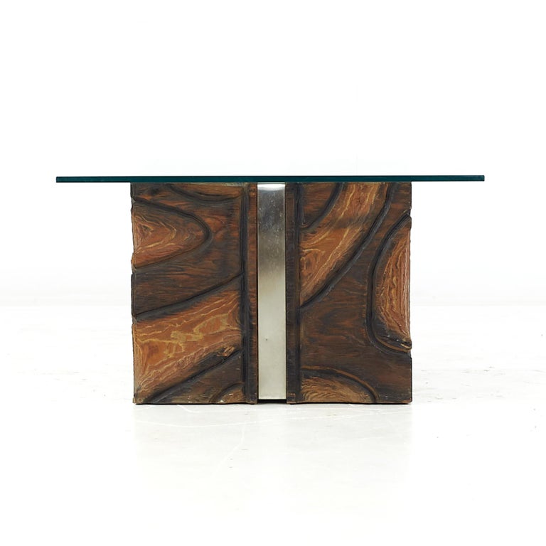 Witco Style Brutalist Mid-Century Side Tables, Pair For Sale at 1stDibs