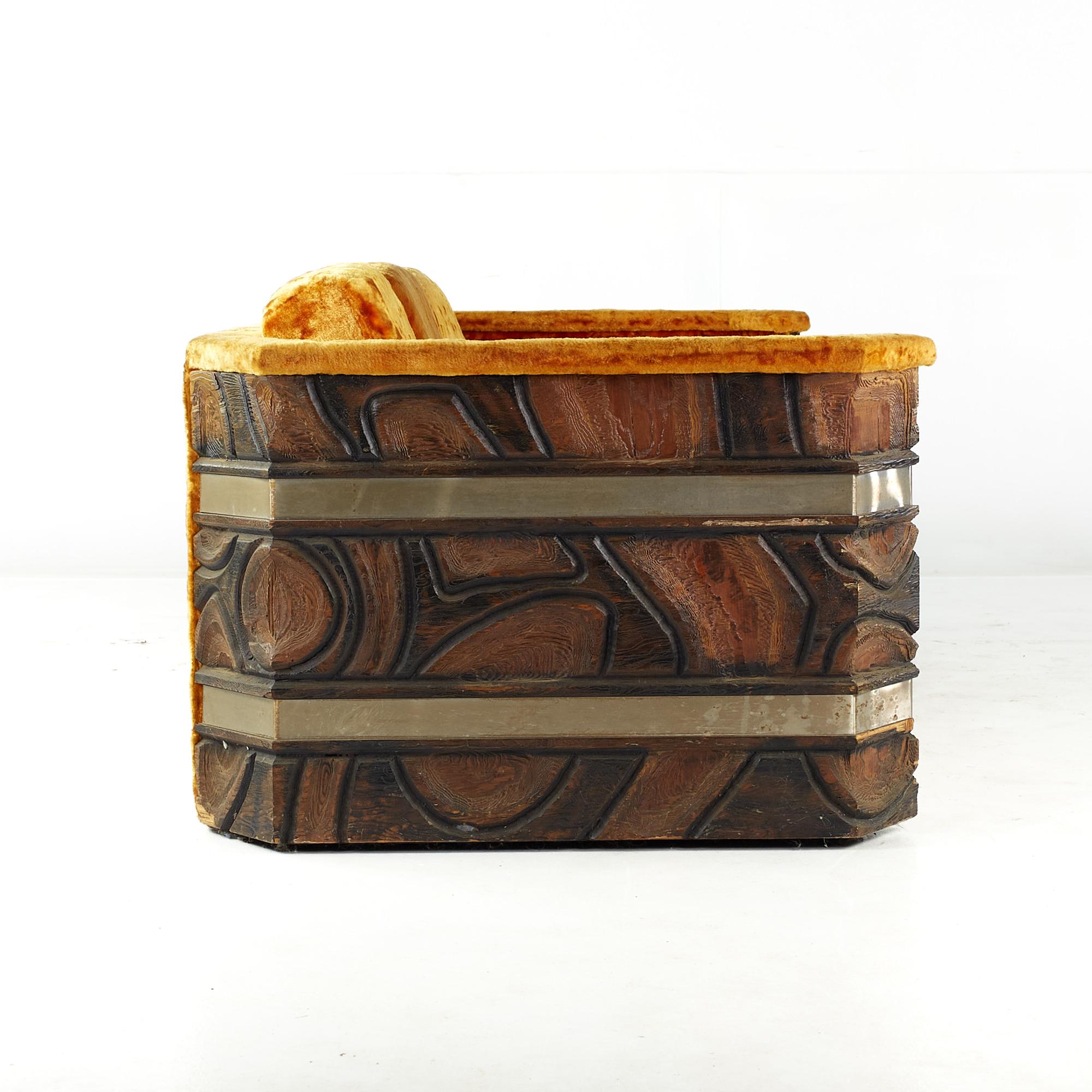 Witco Style Brutalist Mid-Century Sofa For Sale at 1stDibs