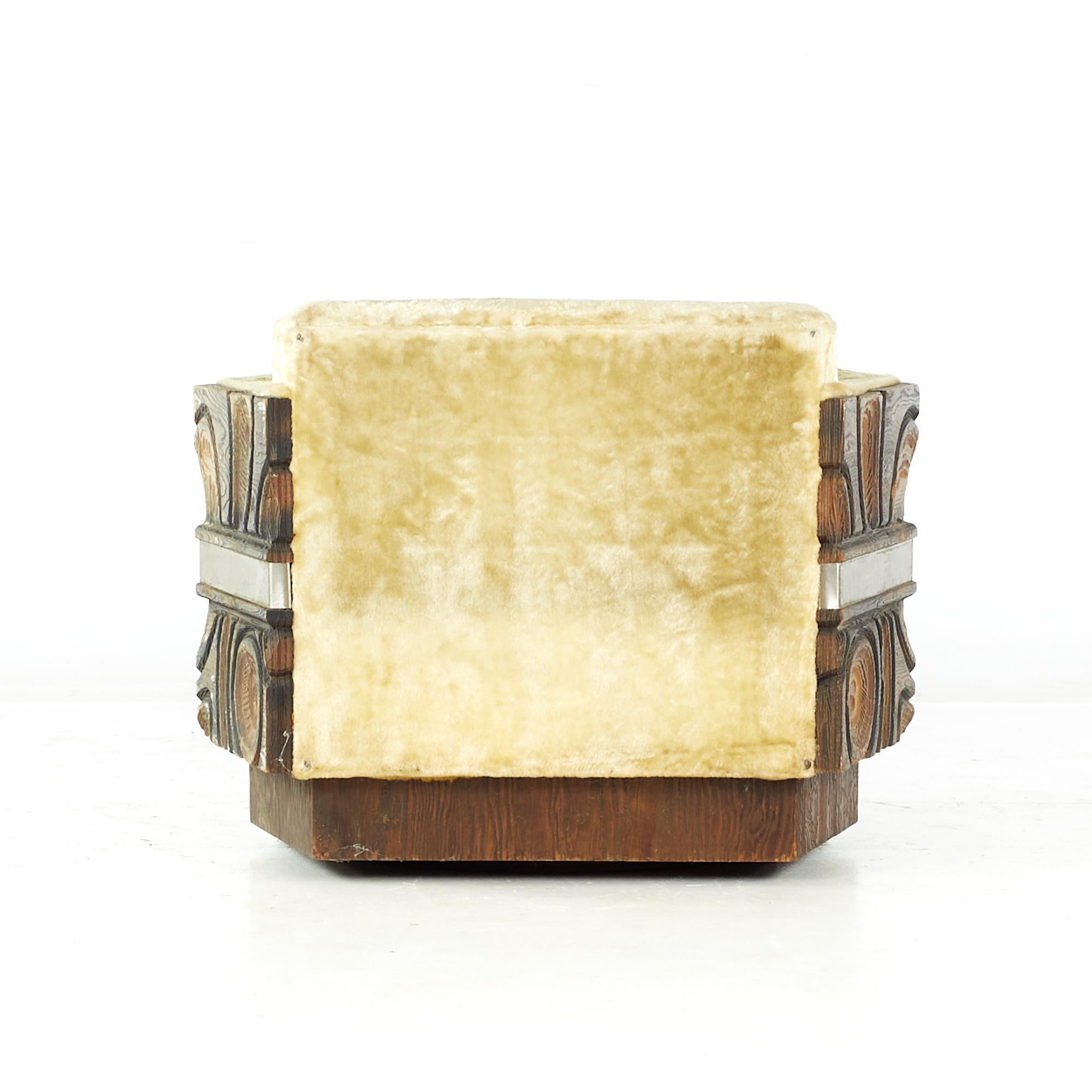 Witco Style Mid Century Brutalist Lounge Chair For Sale at 1stDibs