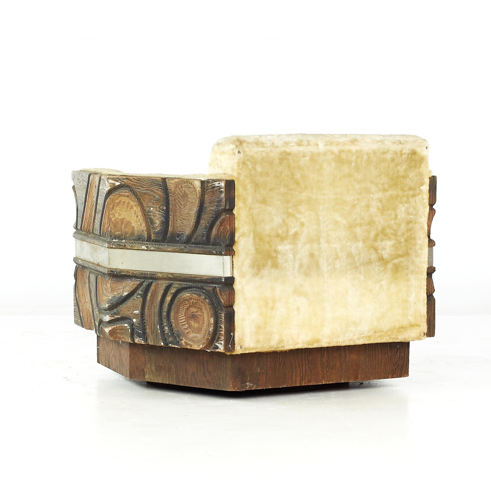 Witco Style Mid Century Brutalist Lounge Chair For Sale at 1stDibs