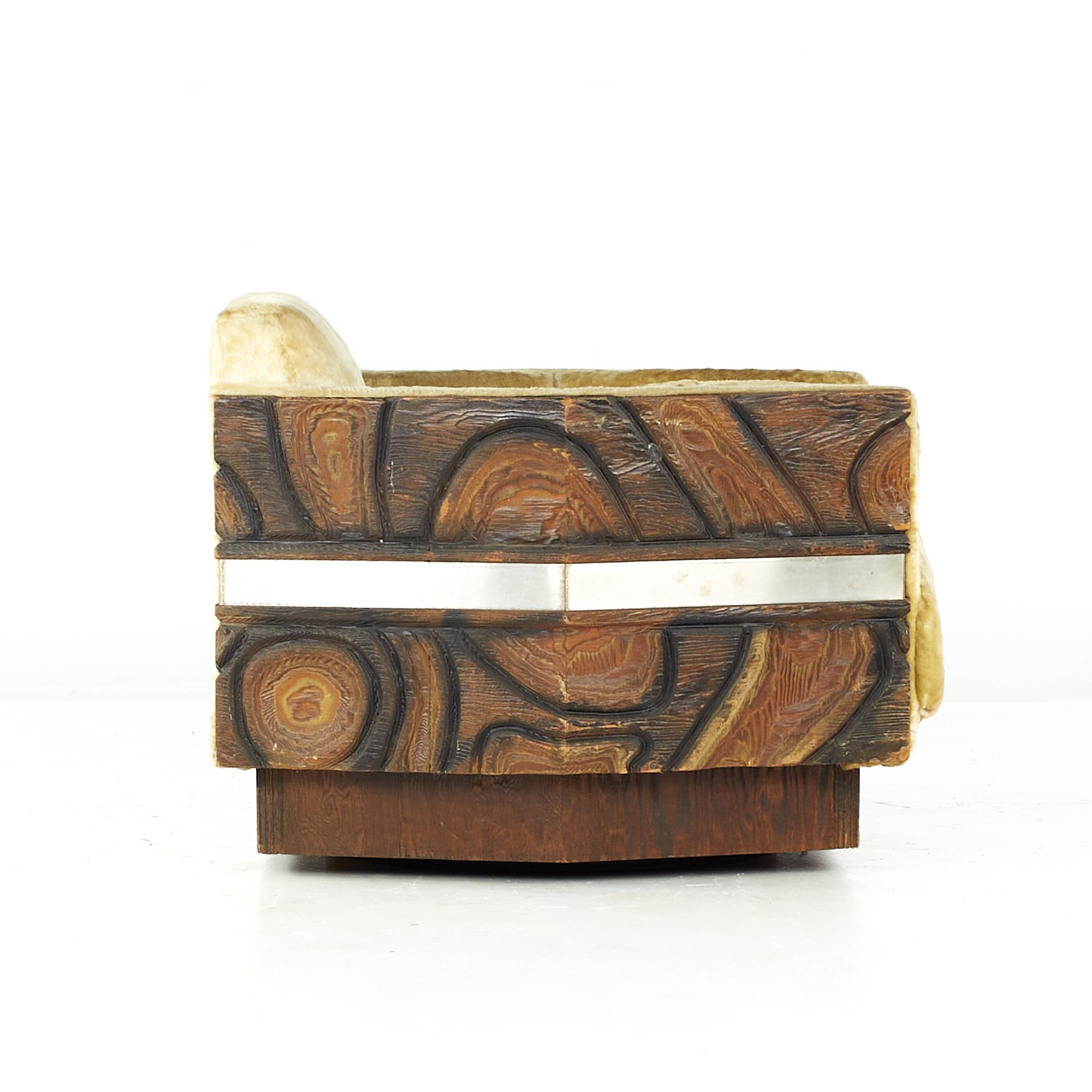 Witco Style Mid Century Brutalist Lounge Chair For Sale at 1stDibs