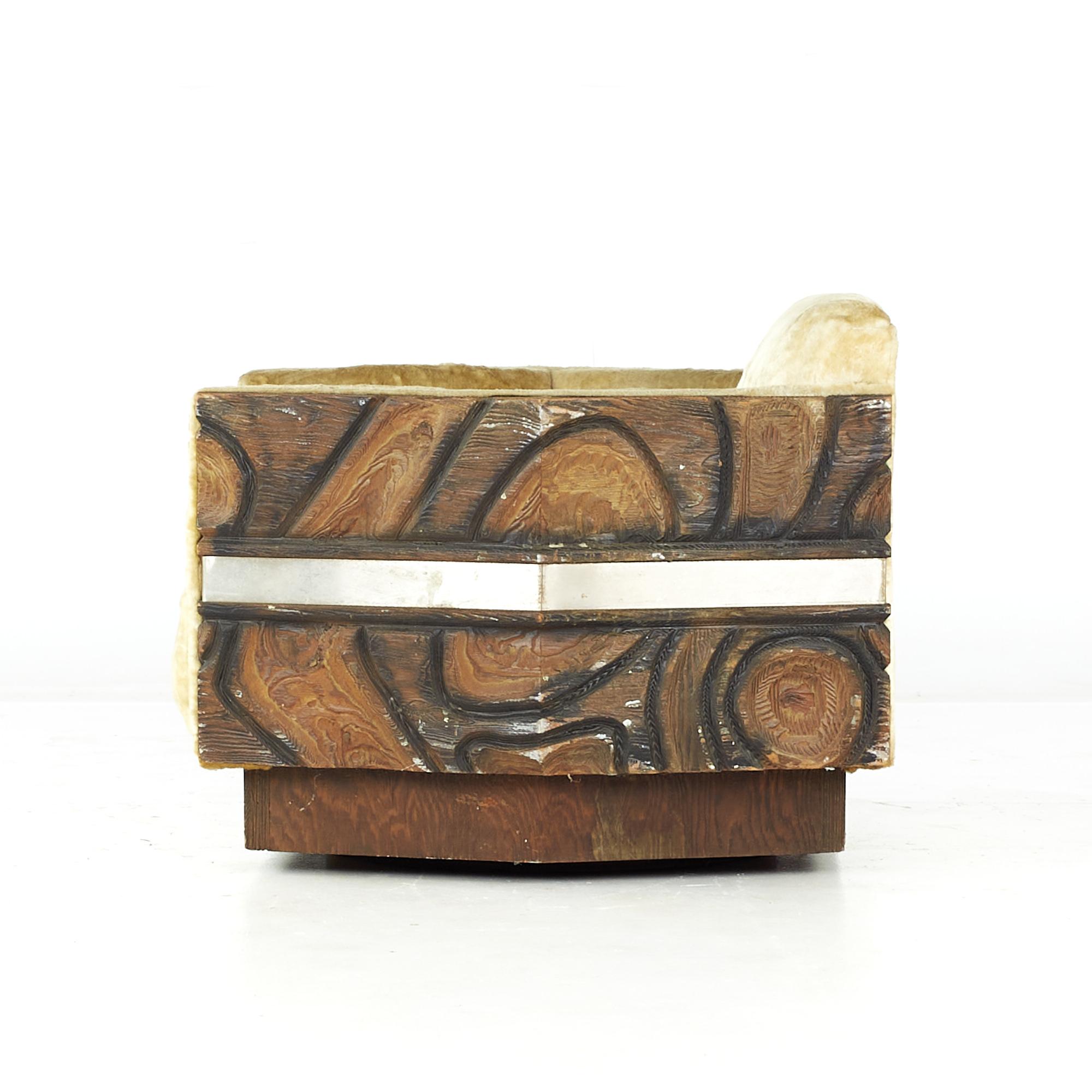 Witco Style Mid Century Brutalist Lounge Chair For Sale at 1stDibs